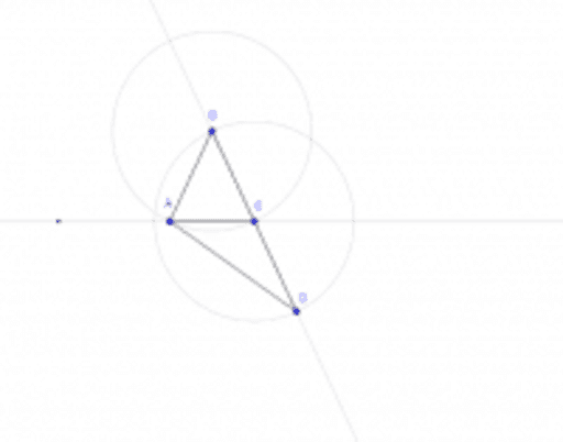 Triangle ABC extended to ACD – GeoGebra