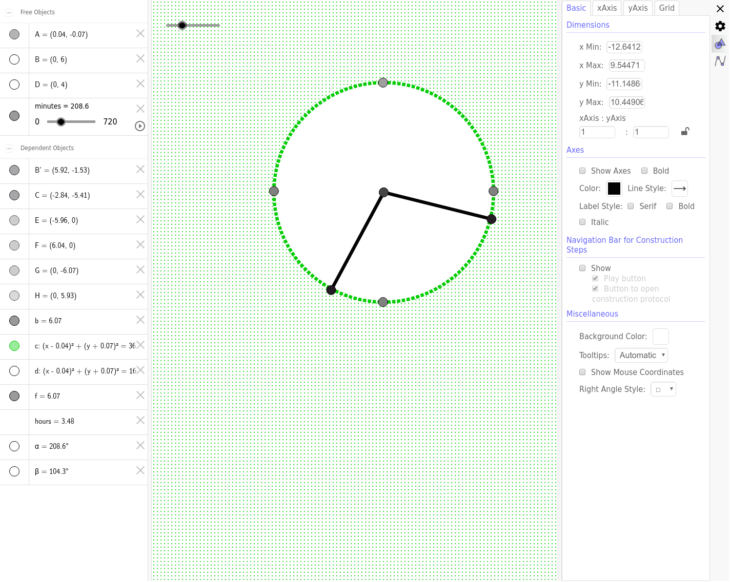 Math 10B Clock – GeoGebra