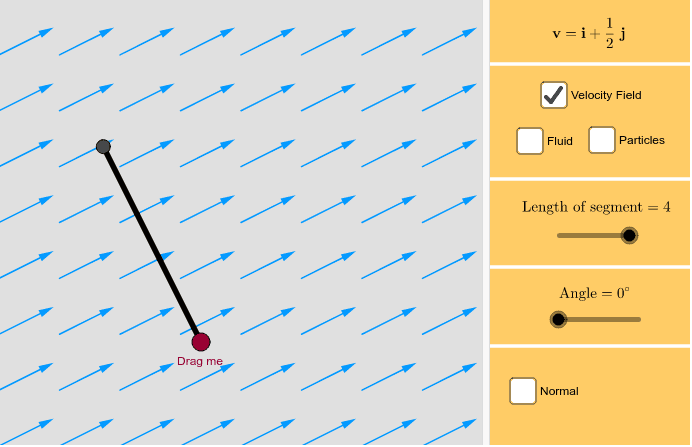 Flux through line segment – GeoGebra