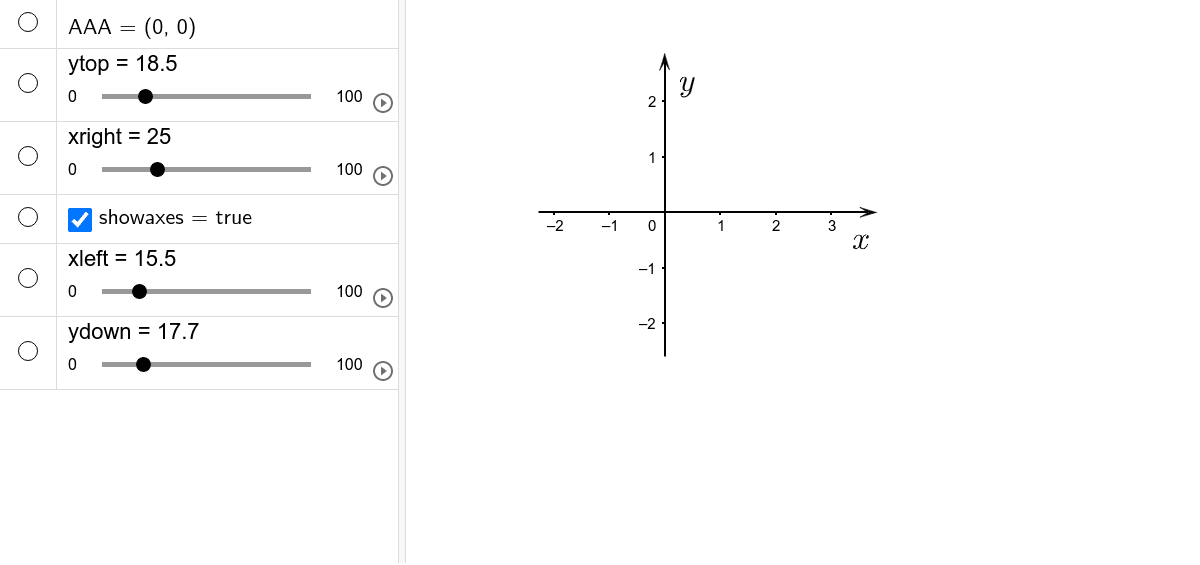 Custom axes and arrows – GeoGebra