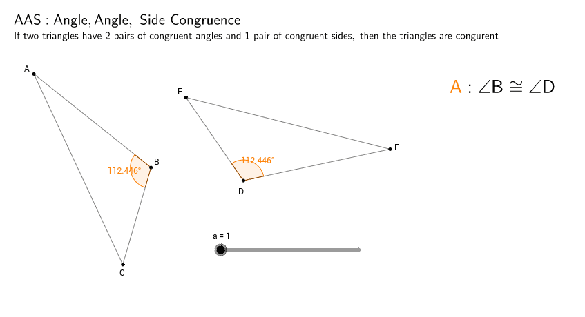 AAS Congruence – GeoGebra