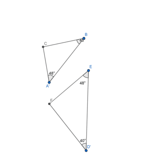 Triangle Similarity Investigation – GeoGebra