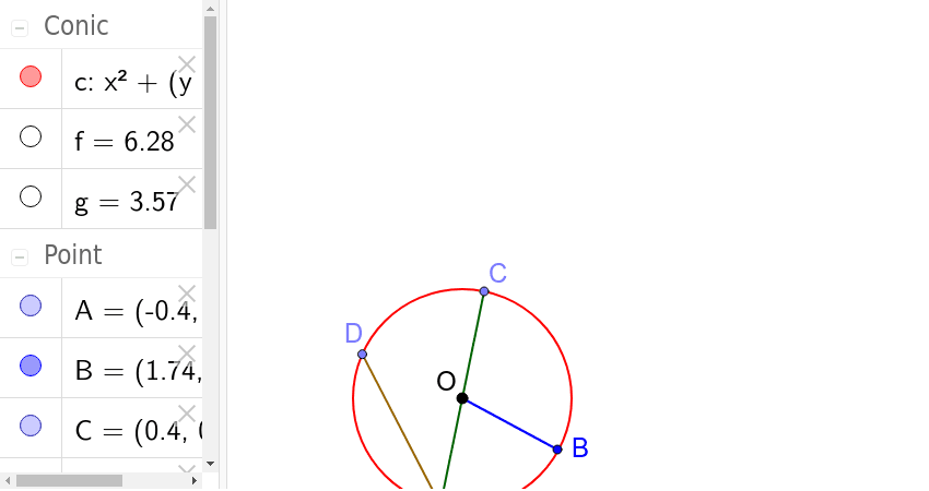 Basic Elements of a Circle – GeoGebra