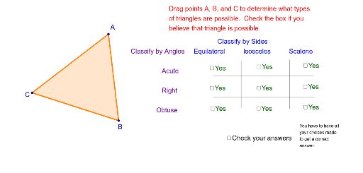 Types of Triangles – GeoGebra