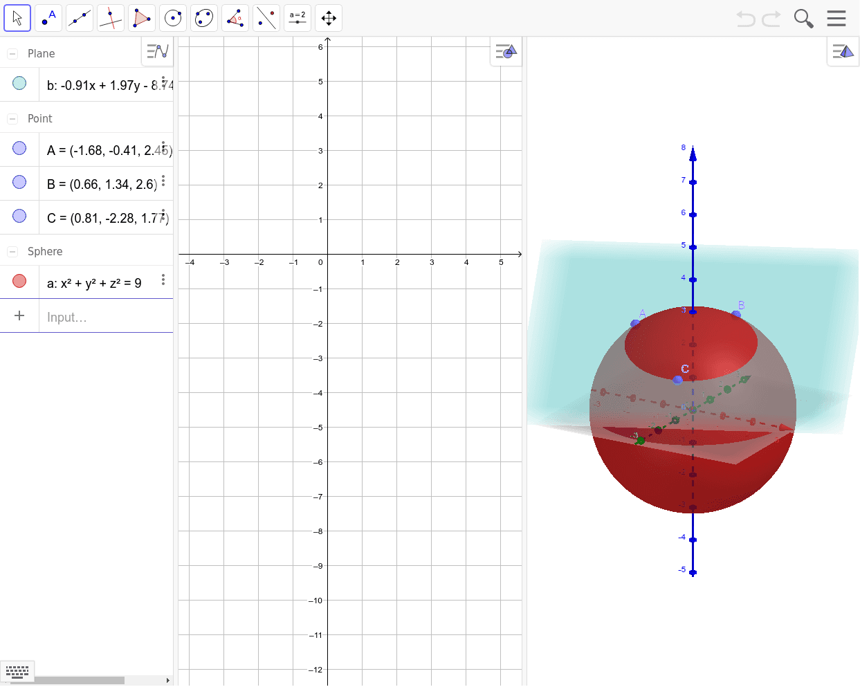 Sphere sample – GeoGebra