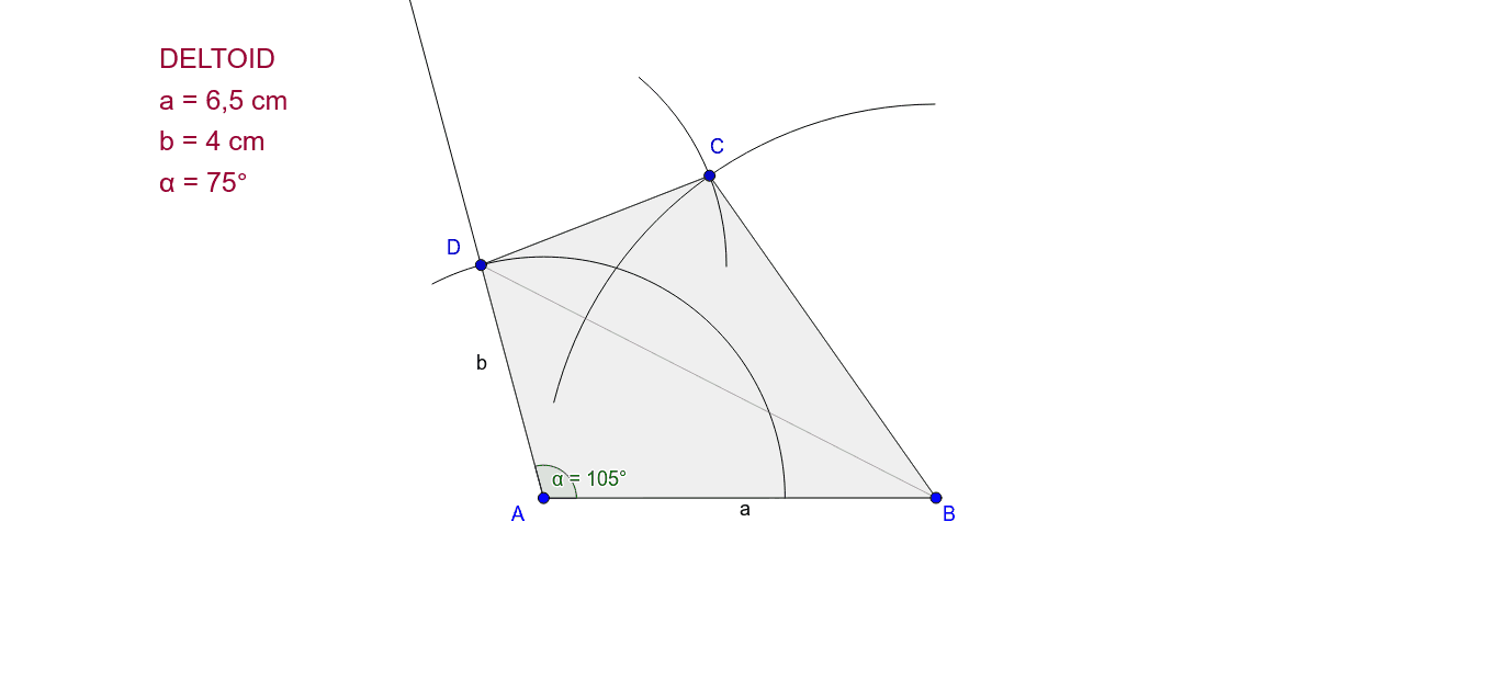 Deltoid szerkesztése – GeoGebra