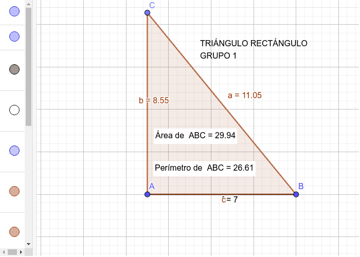 TRIÁNGULO RECTÁNGULO – GeoGebra