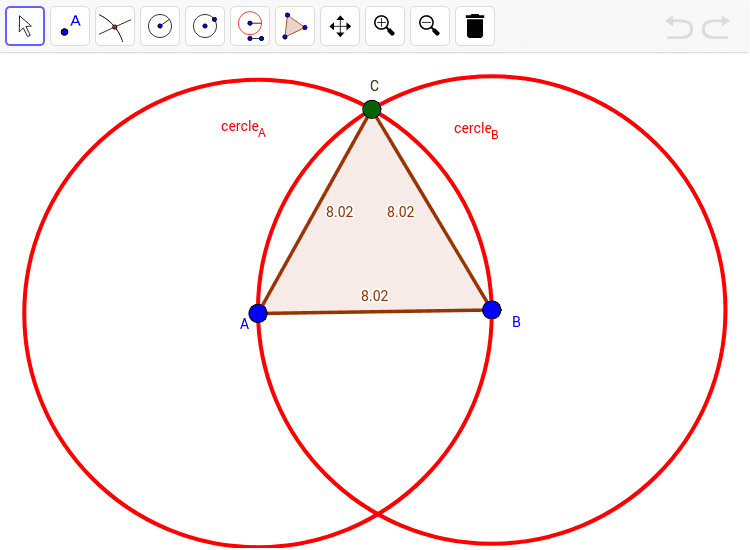 Triangle Équilatéral Explication – GeoGebra