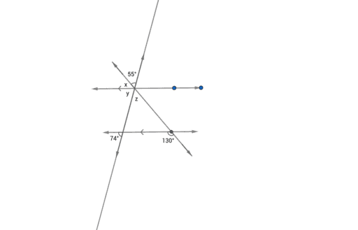 Complex Parallel Lines Transversal Problem – GeoGebra