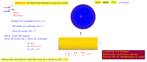To Derive the Formula of Area of a Circle – GeoGebra