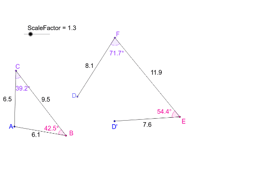 Triangle Similarity Shortcuts – GeoGebra