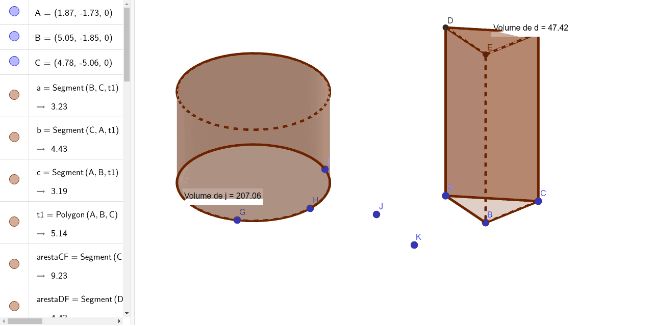 volume cilindro e prisma – GeoGebra