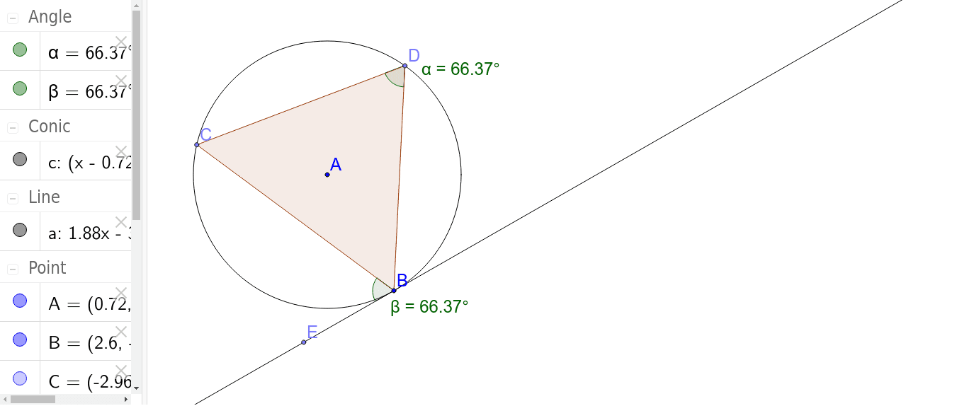 Circle Theorem – GeoGebra