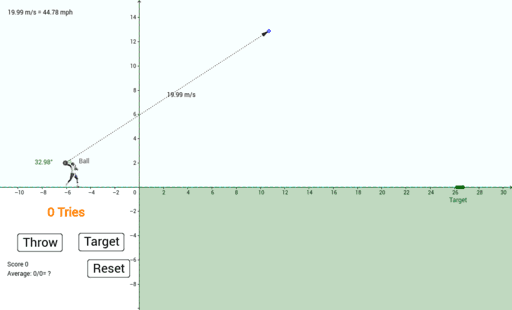 Football Throw – GeoGebra
