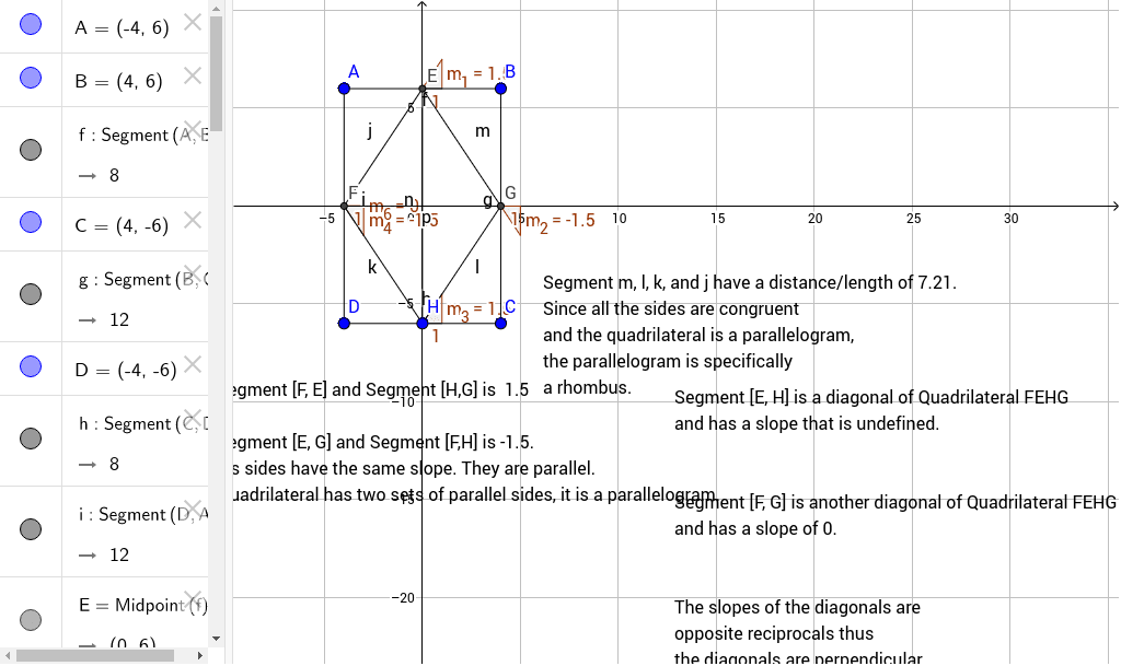 Quadrilateral Exploration Activity – GeoGebra