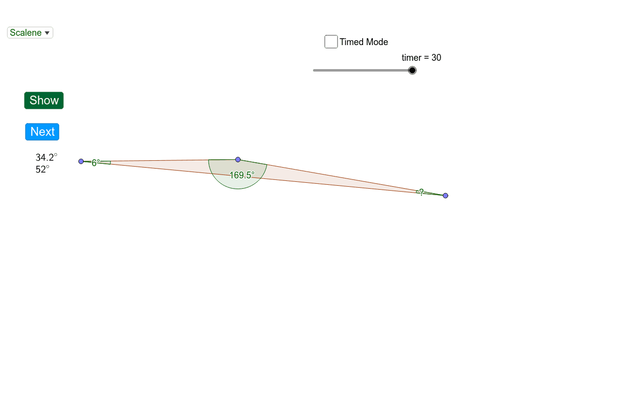 Angle in Triangle Random Generator – GeoGebra