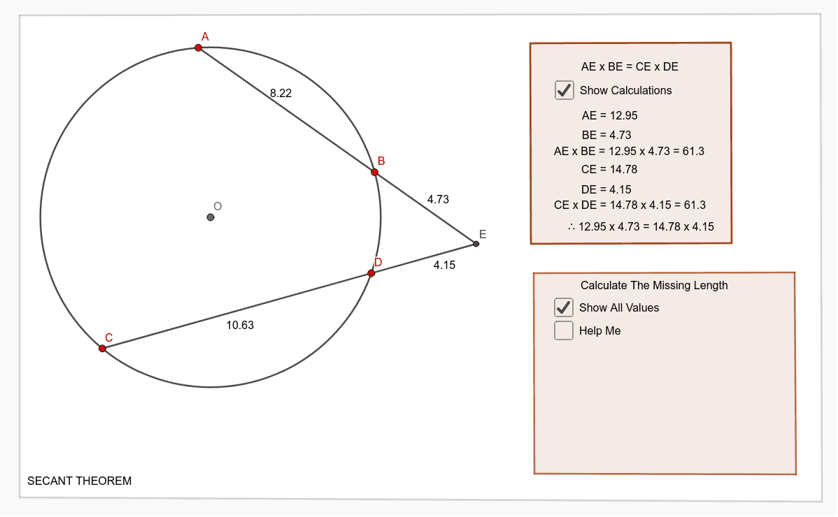 Secant Theorem – GeoGebra