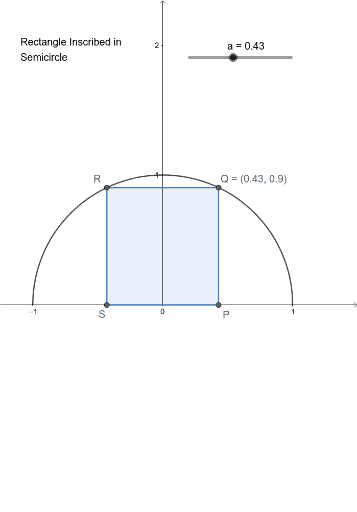 Rectangle Inscribed in Semicircle – GeoGebra