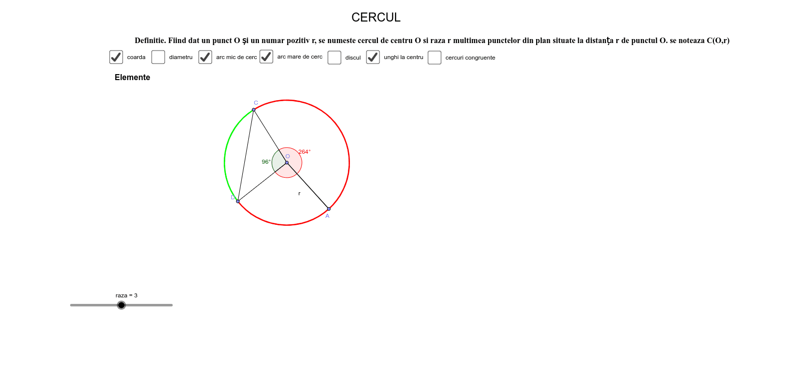 Copia lui Cercul – GeoGebra