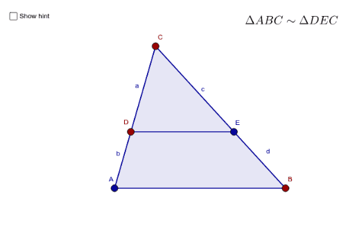 Corollary of proportionality theorem – GeoGebra
