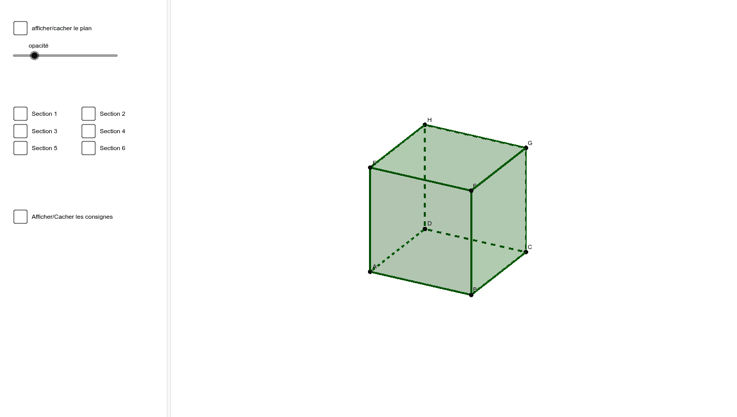 Section Cube – GeoGebra
