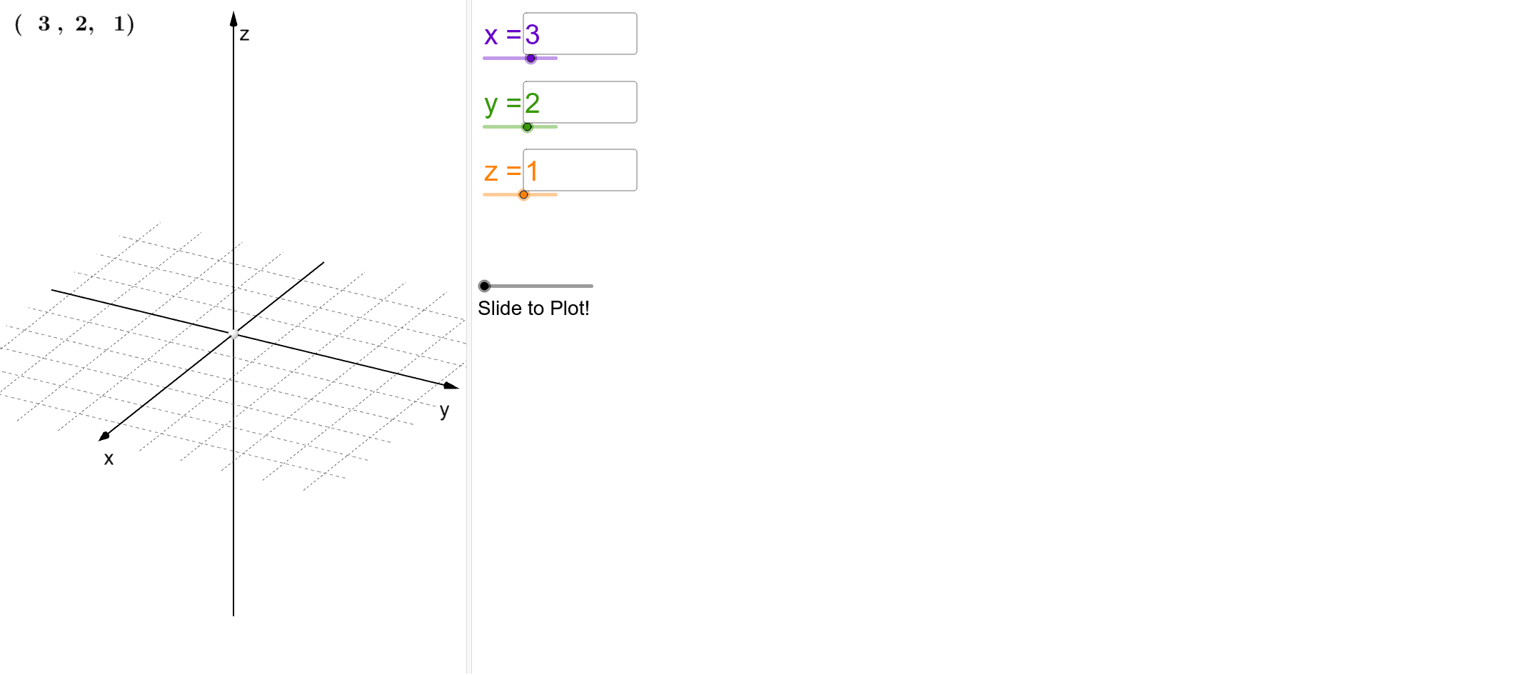 Plotting Points in 3D: AR Template – GeoGebra