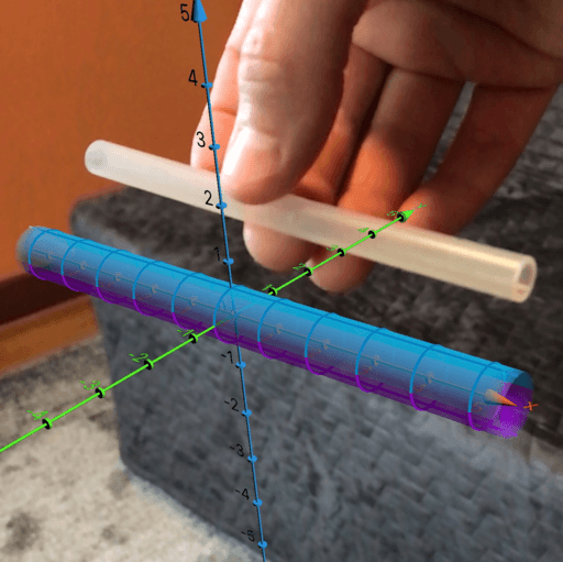 GeoGebra Augmented Reality: Modeling a Straw (Cylinder) – GeoGebra