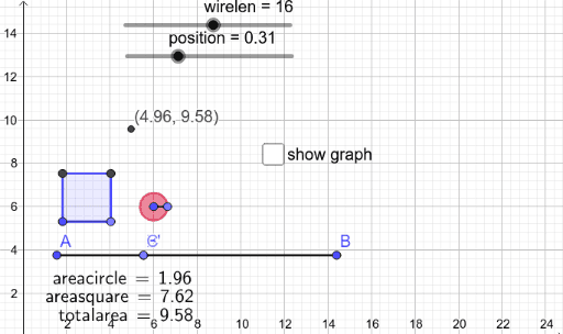 Optimization Circle And Square – GeoGebra