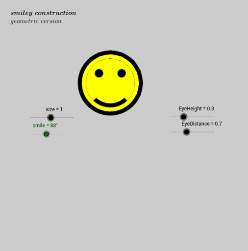 smiley construction geometric version – GeoGebra