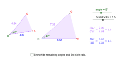 Triangle Similarity Shortcuts – GeoGebra