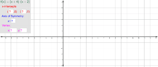 Graphing Quad Functions - Intercept Form #16 – GeoGebra