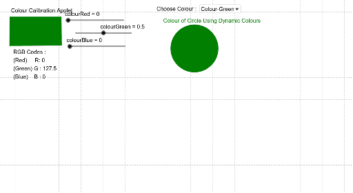 Colour Calibration and Dynamic Colour Controls – GeoGebra