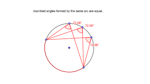 Circle Angle Theorems – GeoGebra