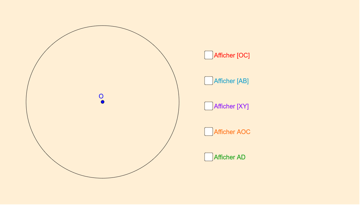 Le cercle: Notions – GeoGebra