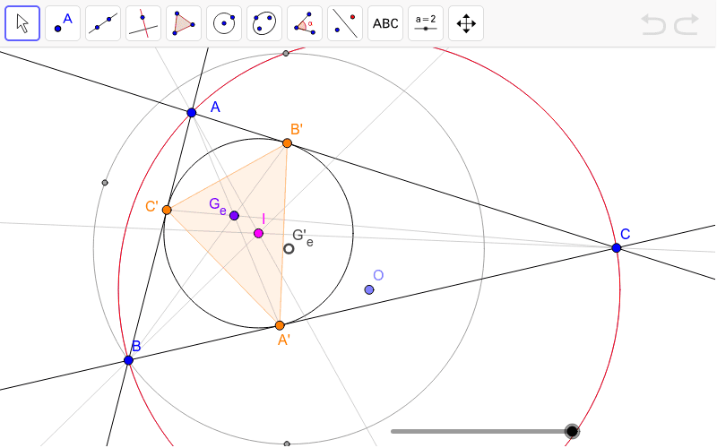 Isongonal Conjugate of the Gergonne Point – GeoGebra