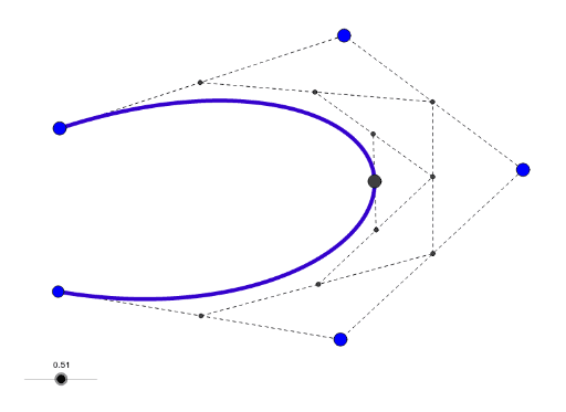 How to draw Bezier curves – GeoGebra