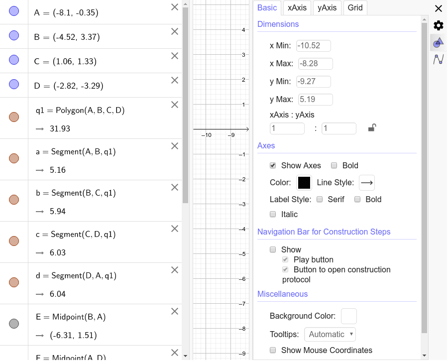 Geogebra assignment 2 Problem 1 – GeoGebra
