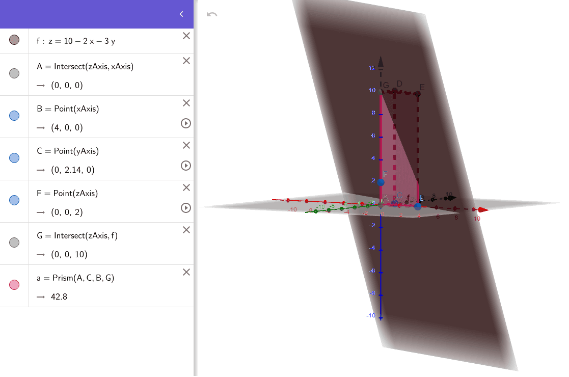 plane and surface – GeoGebra