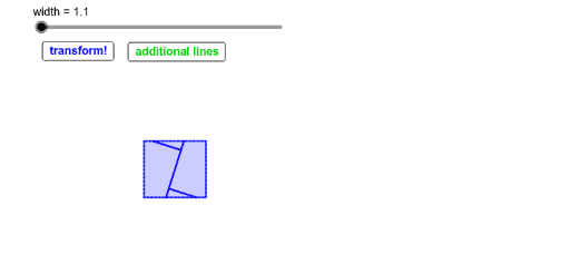square-rectangle transformer – GeoGebra