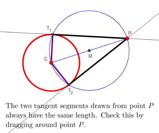 Two Tangents Theorem – GeoGebra