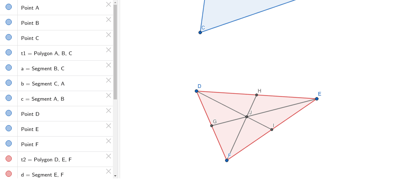Centroid of a triangle – GeoGebra