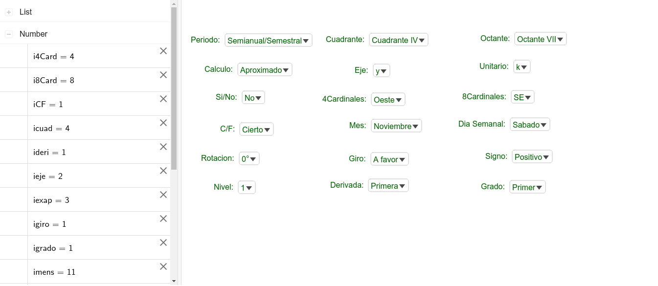 Listas Desplegables Comunes & Common Drop-Down Lists – GeoGebra