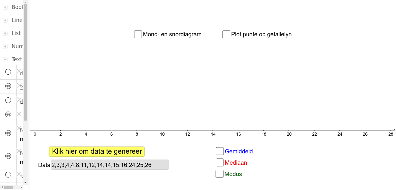 Datahantering: Modus, gemiddeld en mediaan – GeoGebra