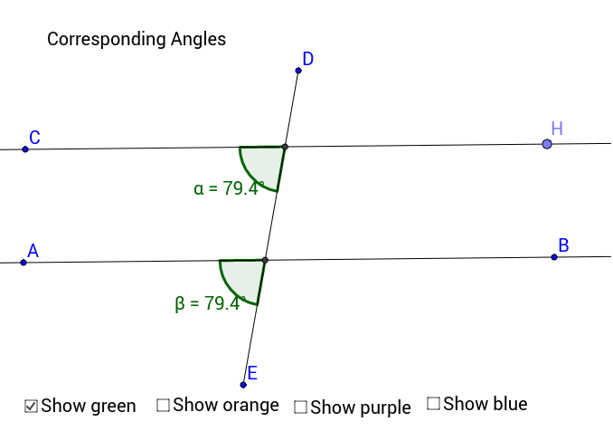 Geometry Corresponding Angles