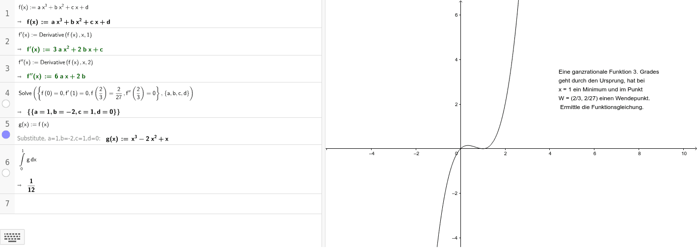 CAS Funktionen erstellen – GeoGebra