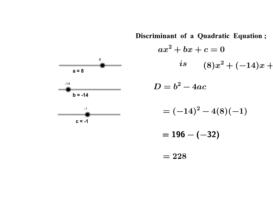 Quadratic Equation Discriminant Quadratic Equation Discriminant