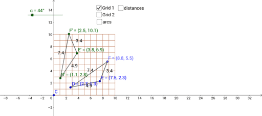 Euclidean Rotation Two Frames – GeoGebra