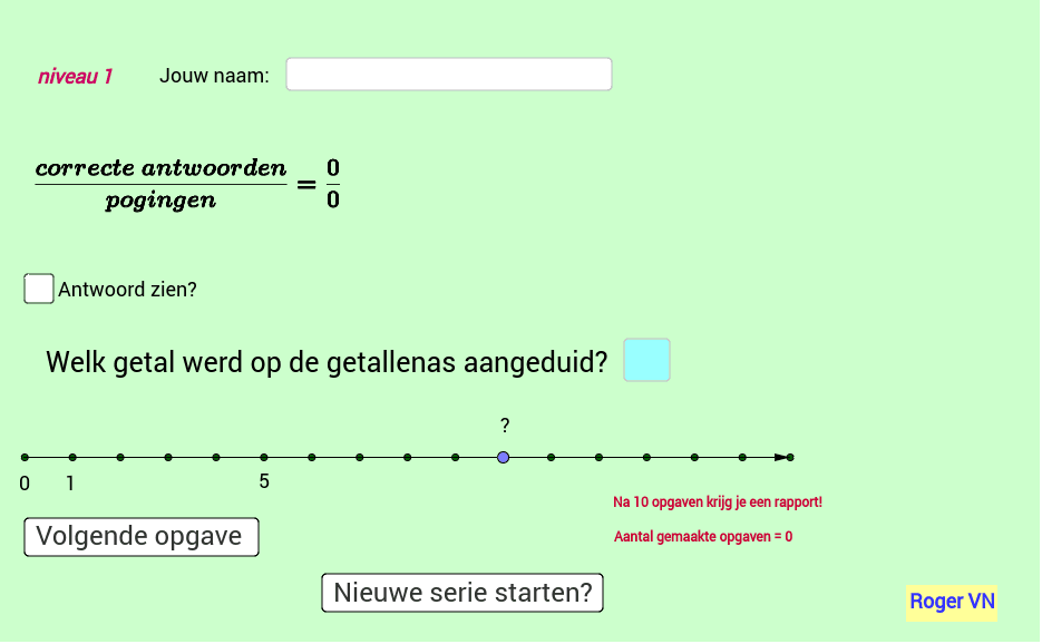Getallen op de getallenas niveau 1. – GeoGebra