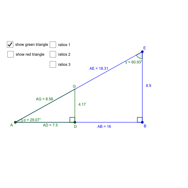 trigonometric ratios activity – GeoGebra