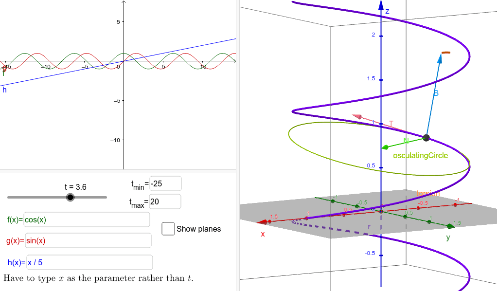 TNB frame – GeoGebra